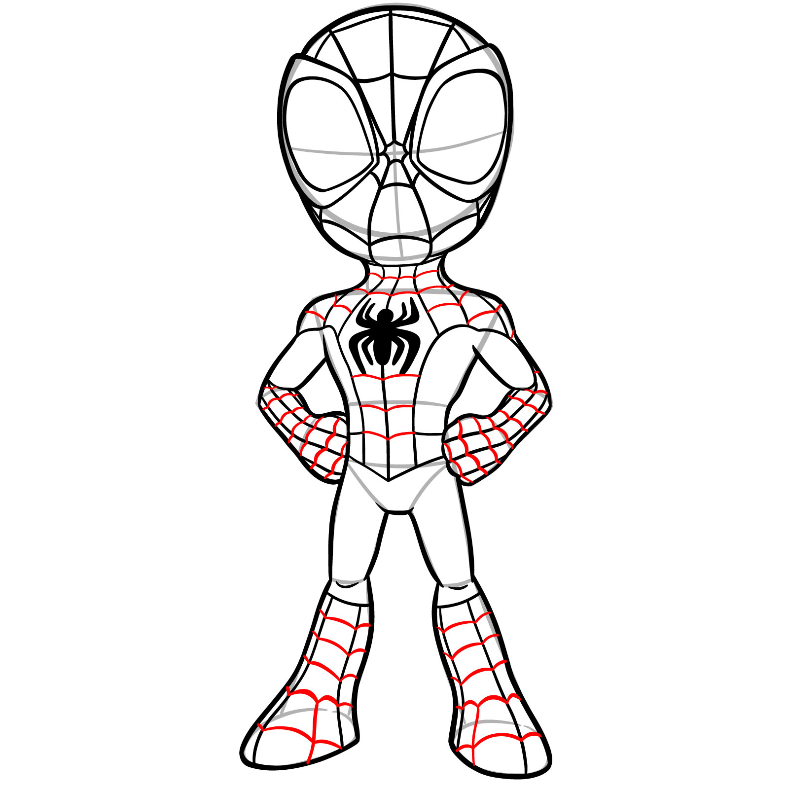 How to Draw Spidey from Spidey & His Amazing Friends